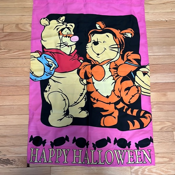 Holiday | Vintage Pooh And Tigger Halloween Flag | Poshmark